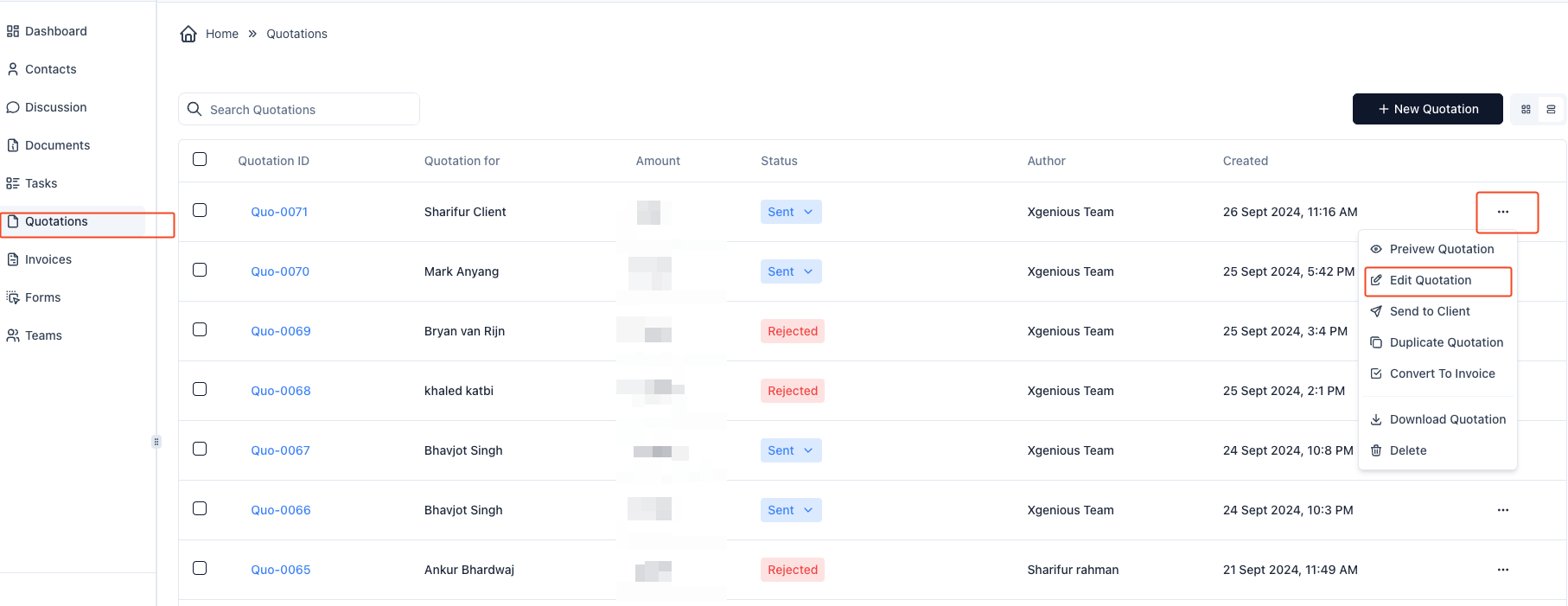 How to duplicate a quotation