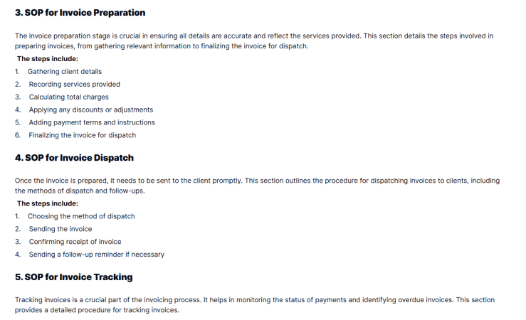 Client Invoicing SOP Template for Streamlined Billing Processes