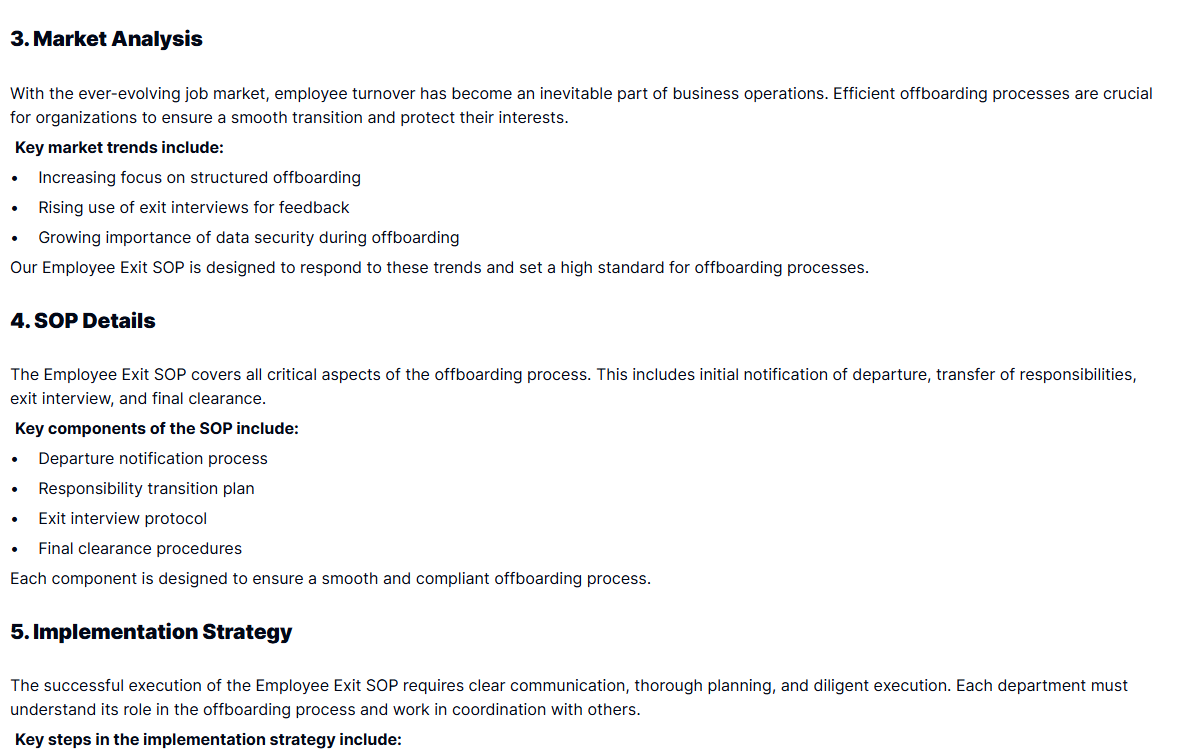 Employee Exit SOP Template for Streamlined Offboarding | Taskip