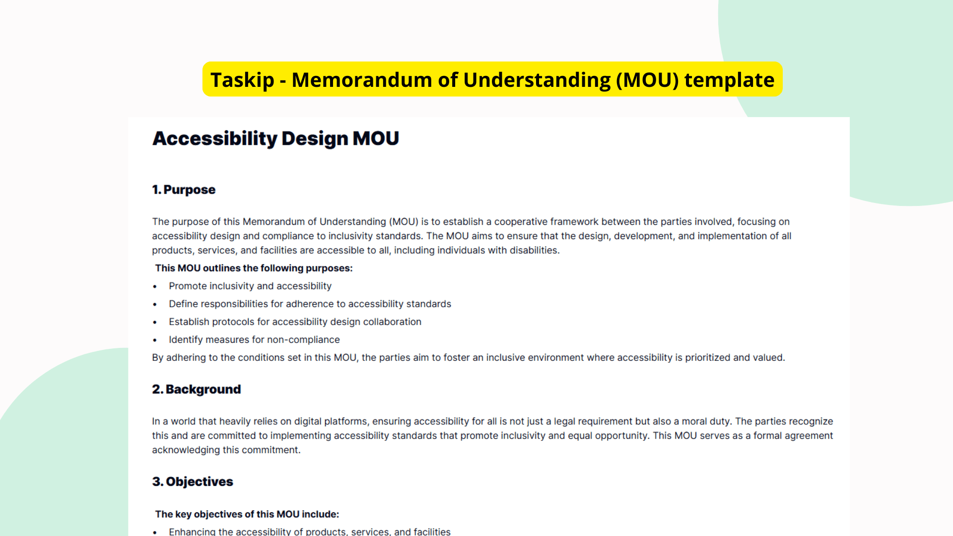Healthcare Services MOU Template for Professional Use | Taskip